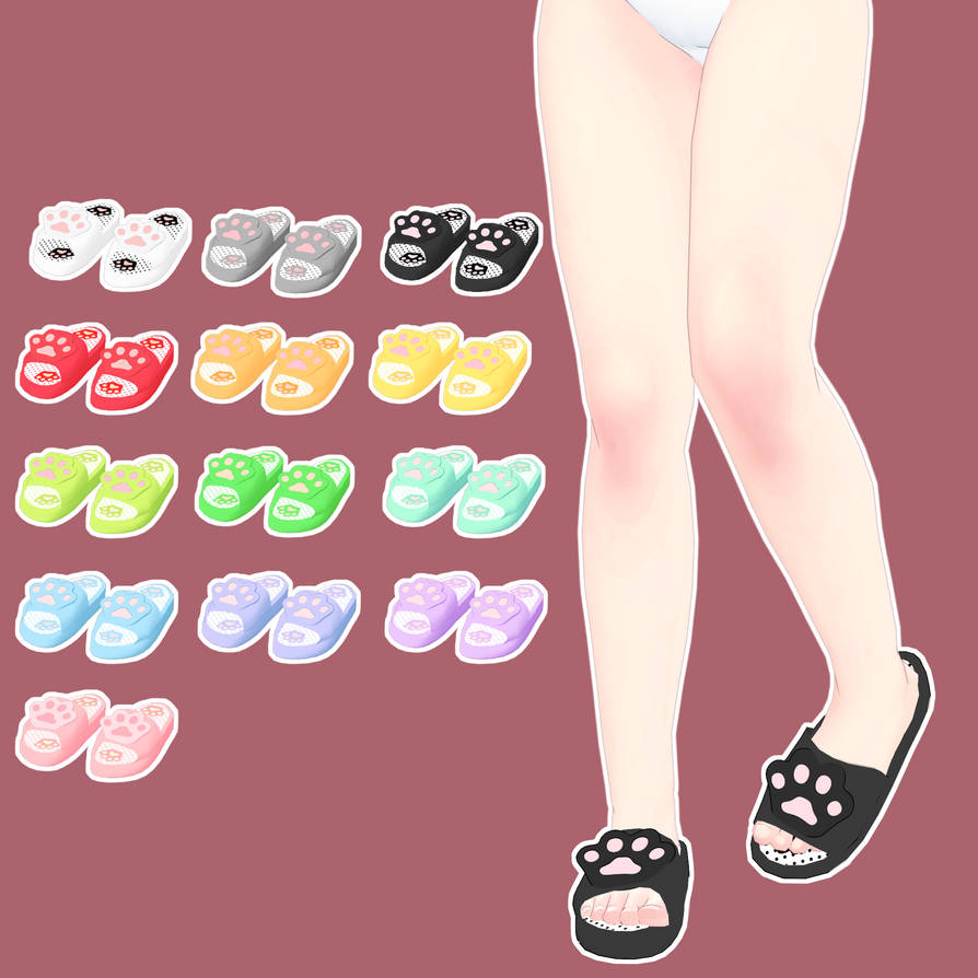 [MMD] Cute Kitty Sandals Download by MijumaruNr1 on DeviantArt