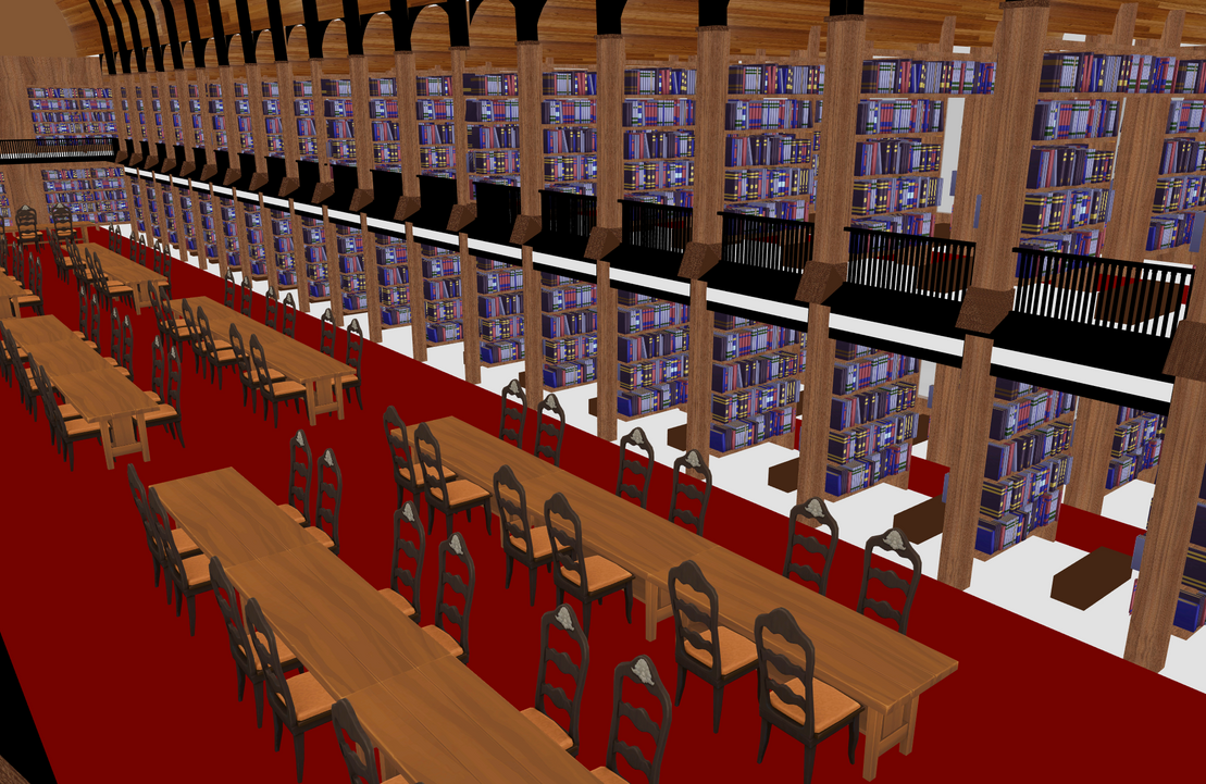 MMD STAGE DL (library, Bibliothque) by xerandis on DeviantArt