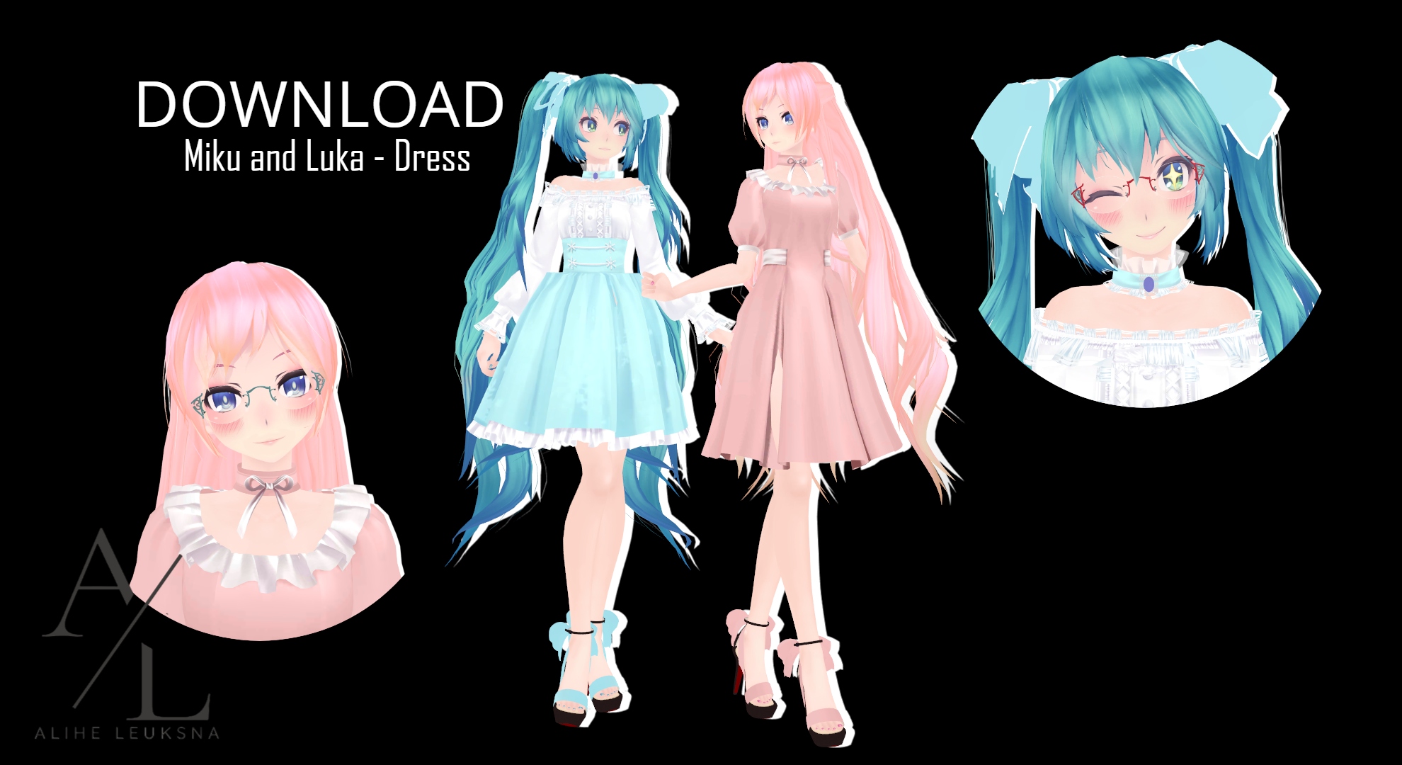 [MMD|DL] TDA Miku and Luka - Dress DOWNLOAD by AliheLeuskna on DeviantArt