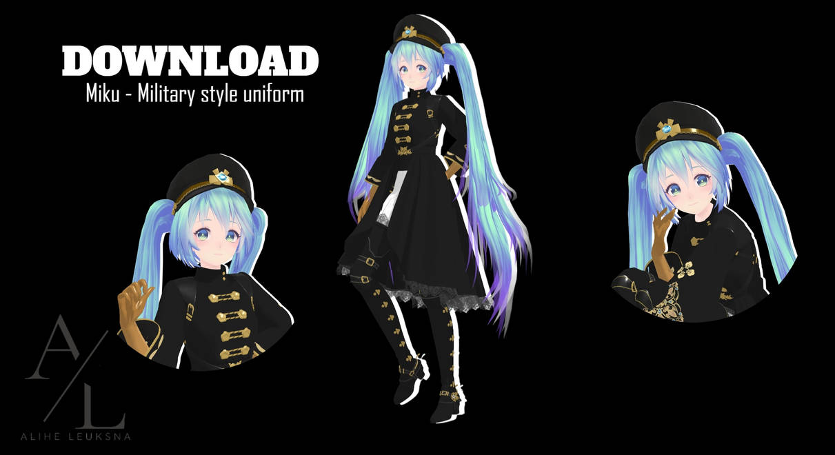 [MMD|DL] TDA Miku -Military style uniform DOWNLOAD by AliheLeuskna on ...