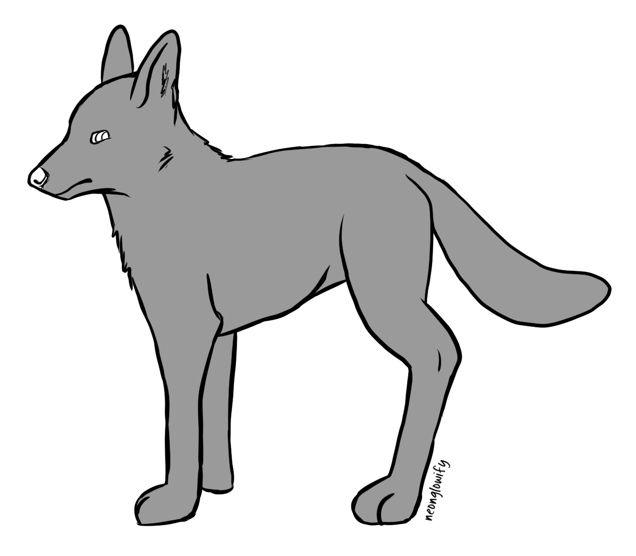 Canine base - F2U by neonglowify on DeviantArt