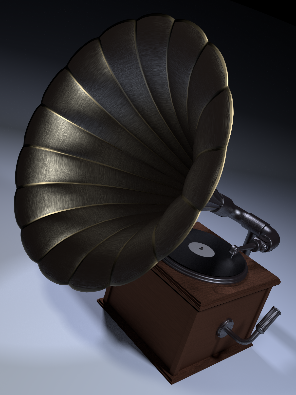 3D Model: Gramophone by ark4n on DeviantArt