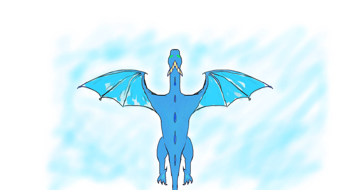 Dragon Flying(blue) by CadrionaMorningwing on DeviantArt