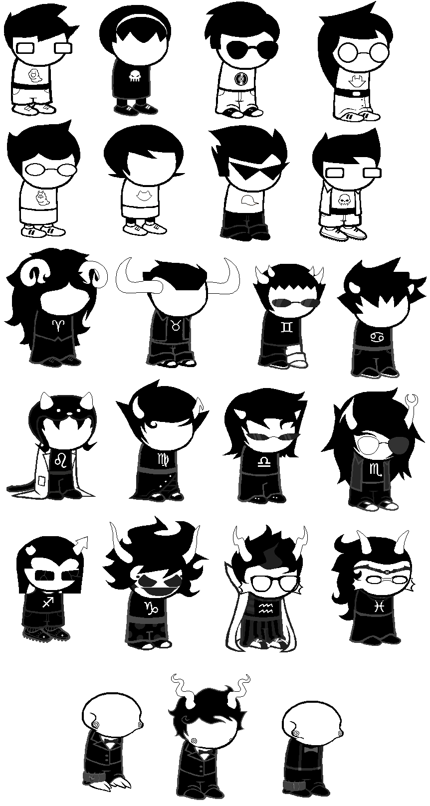 Homestuck Sprite Edits (Transparent) by LunaXTasia on DeviantArt