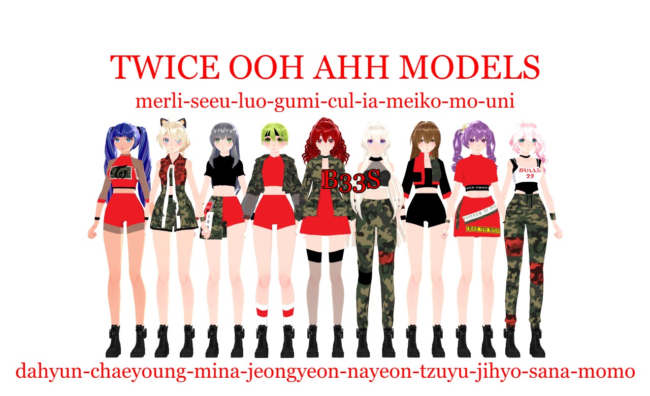 [MMD-DL] !TWICE - OOH AHH MODEL PACK! by 0N3B33S on DeviantArt