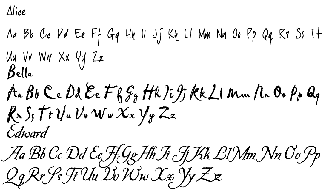 Fonts Used In Twilight by ItsAllAboutVampires on DeviantArt