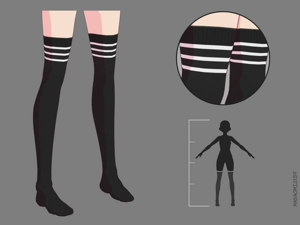 [DL] Thigh High Socks Texture for Vroid Studio by Masaomi2159 on DeviantArt