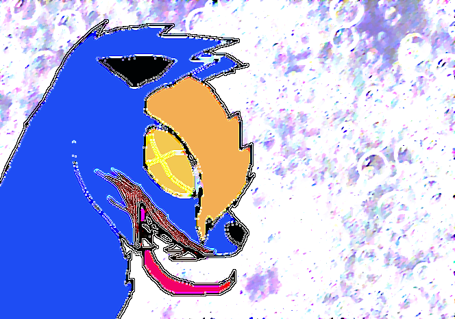 Glitch the wolf w/ Glitchy background by festivekills on DeviantArt