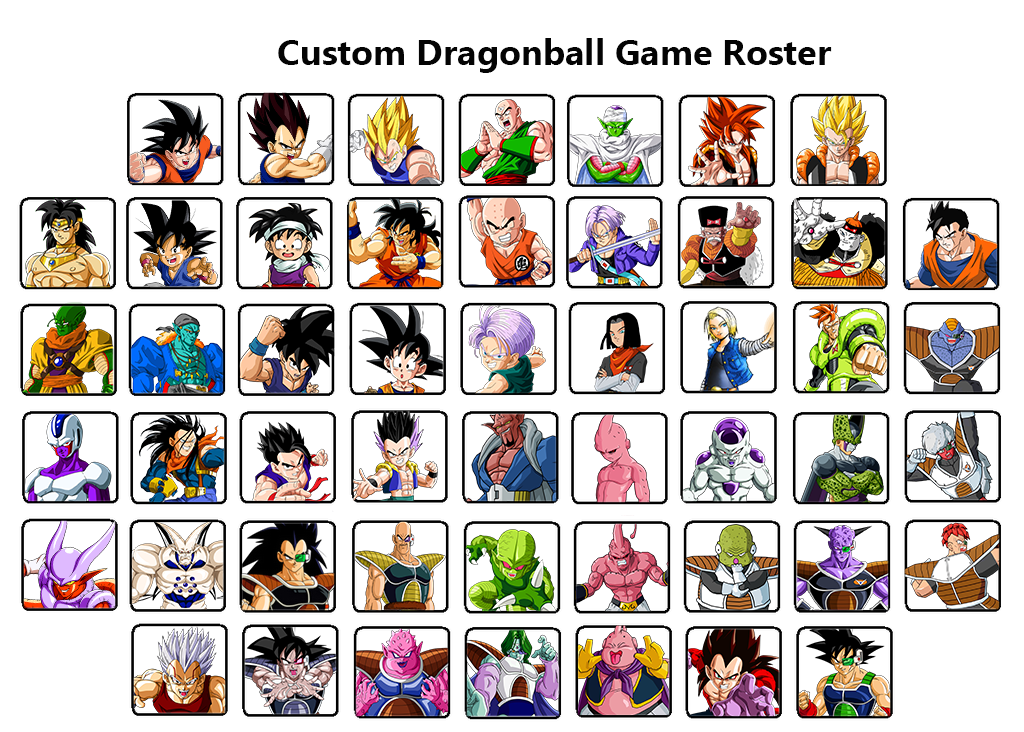 Dbz roster by PupsthePro on DeviantArt