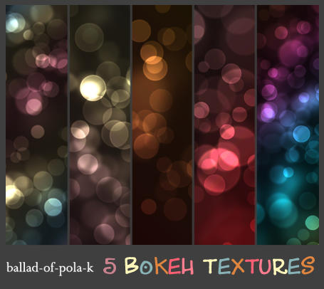 5 Bokeh Textures by ballad-of-pola-k on DeviantArt