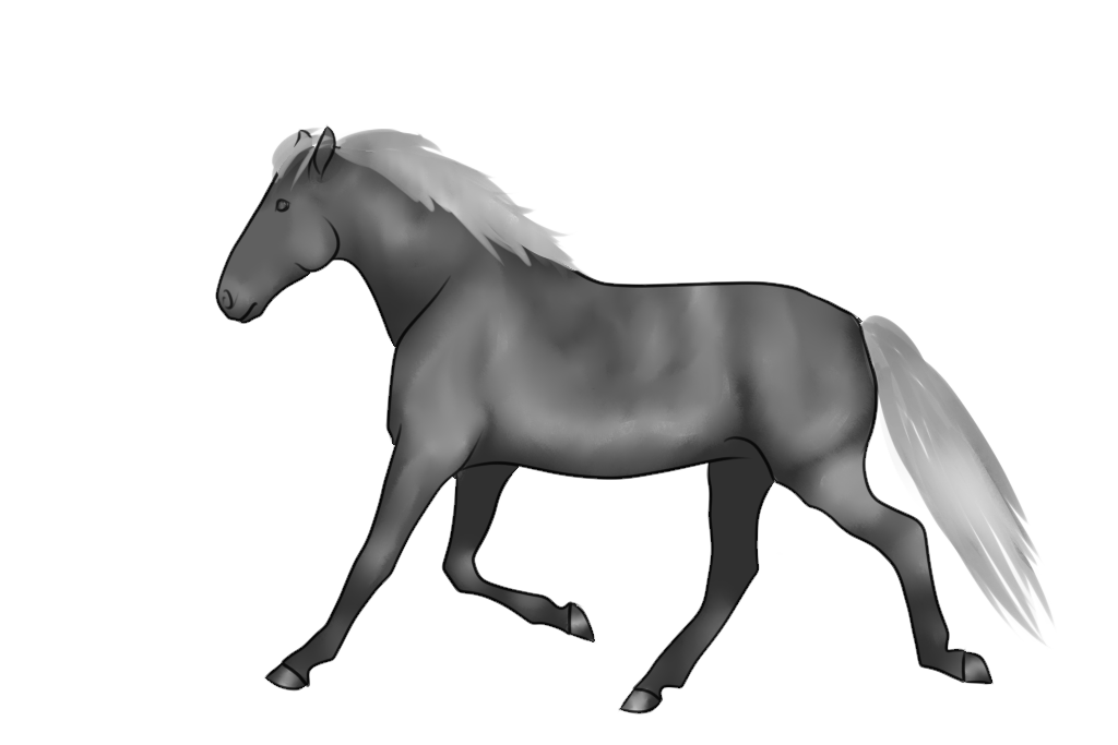 Free Horse Grayscale by jetblackpatriot on DeviantArt