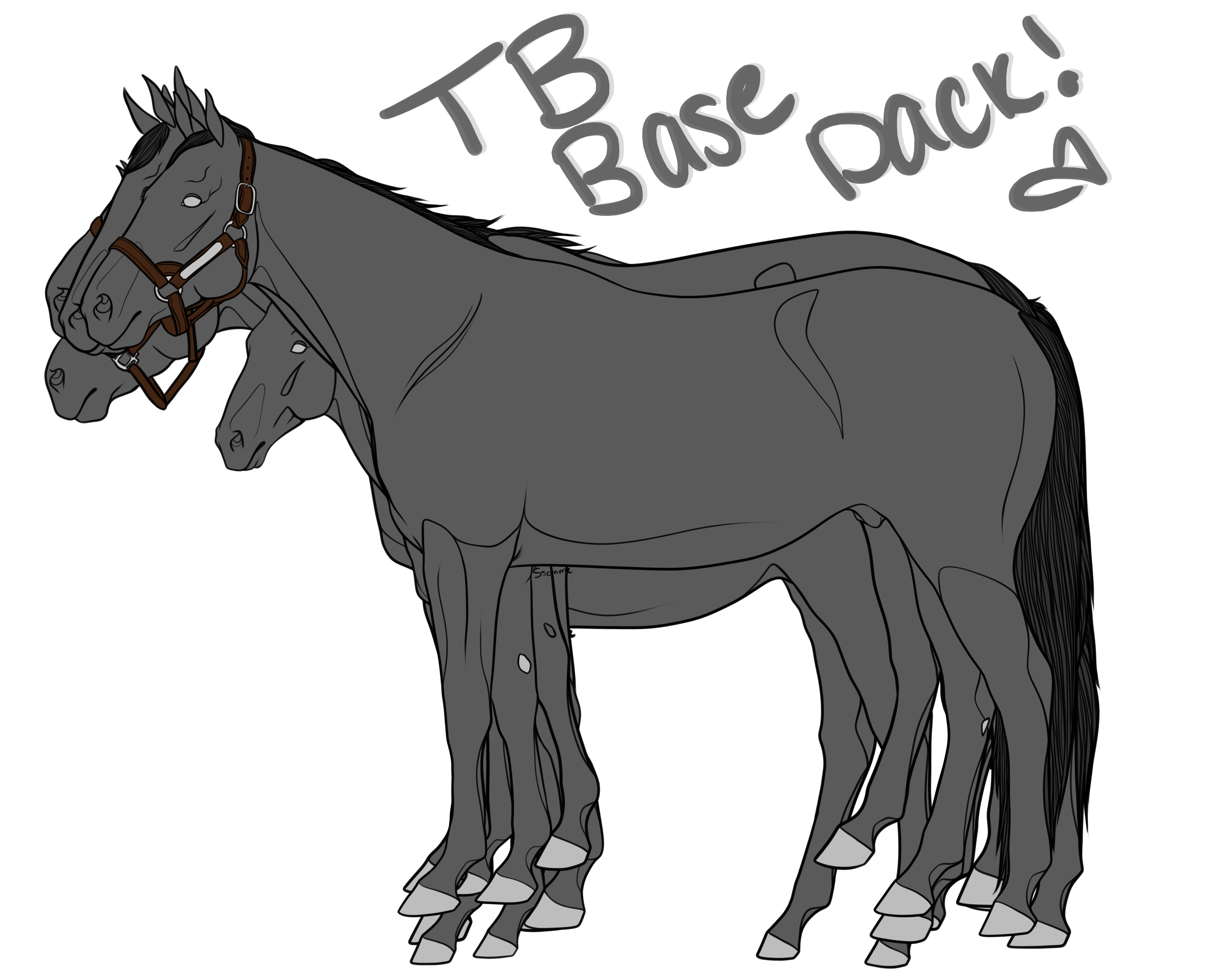Thoroughbred Base/Lineart Pack | P2U (five bases!) by jetblackpatriot ...