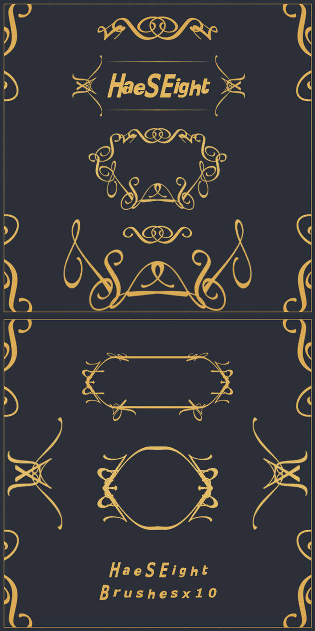 pattern Frame brushes x 10 by LeEight on DeviantArt