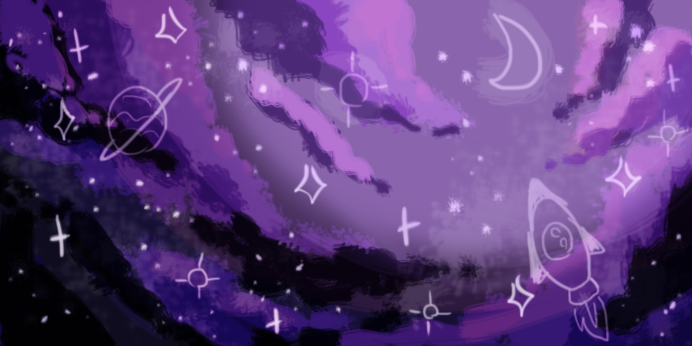 Purple Space Header by PeachyMatsu on DeviantArt