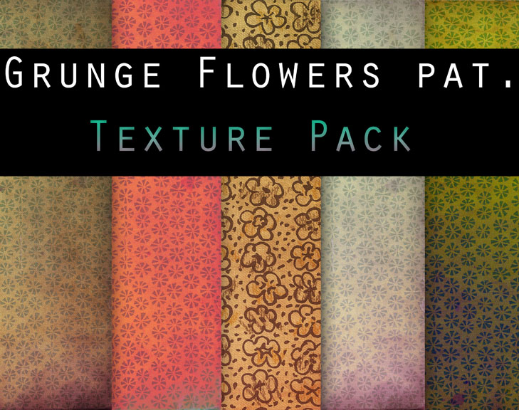 Grungy Flower Patterns by Knald on DeviantArt