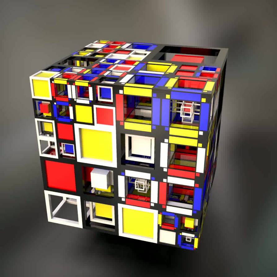 Mondrian cube - the film by kronpano on DeviantArt