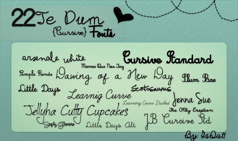 22 Te Dum {Cursive} Fonts by IsDa11 on DeviantArt