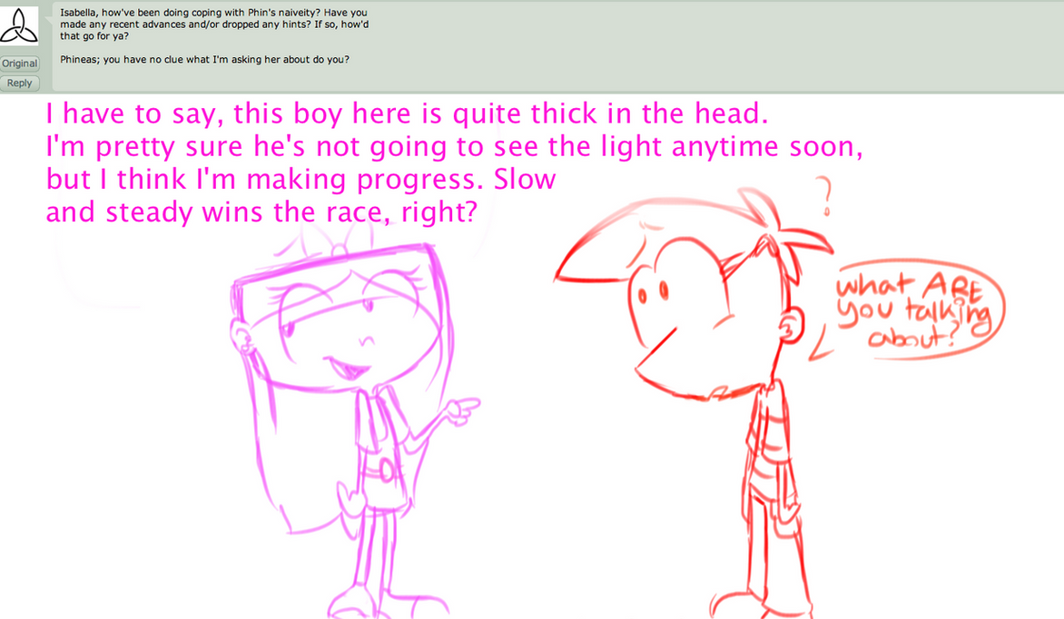Ask Phineas and Isabella - 5 by lustrousoul on DeviantArt