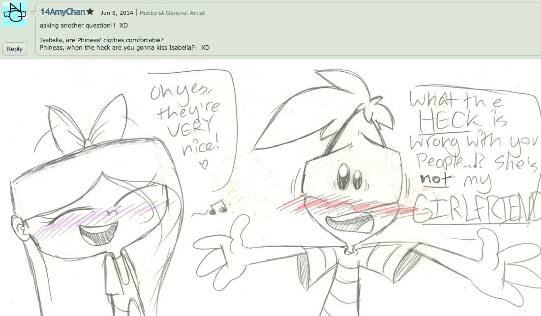 Ask Phineas and Isabella - 17 by lustrousoul on DeviantArt