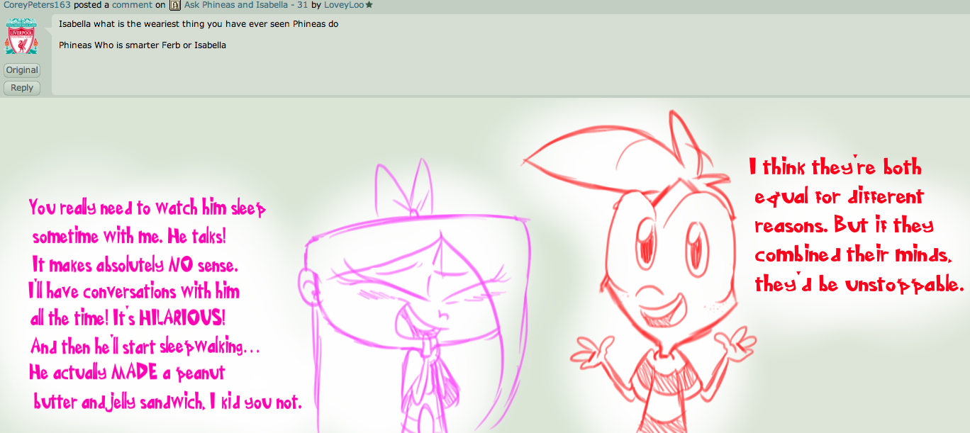 Ask Phineas and Isabella - 34 by lustrousoul on DeviantArt