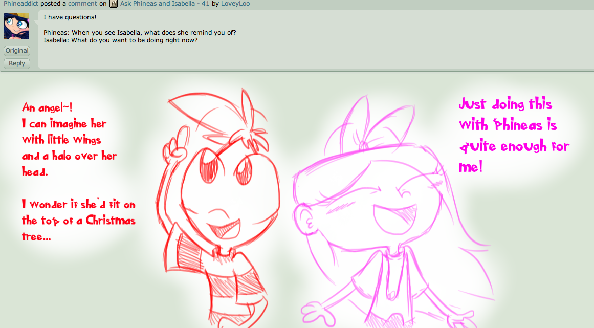 Ask Phineas and Isabella - 54 by lustrousoul on DeviantArt
