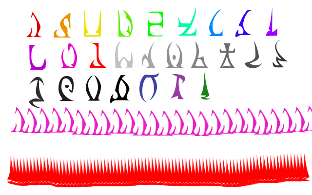 Daedric Alphabet Brush Set by DarkCakeDunsparce on DeviantArt