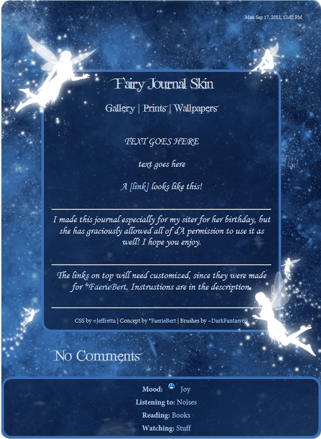 Fairy Journal Skin by JeffrettaLyn on DeviantArt