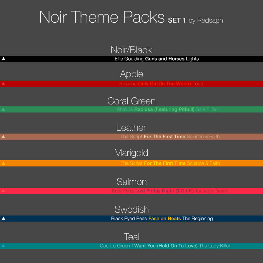 Noir Theme Packs: Set 1 by Redsaph on DeviantArt