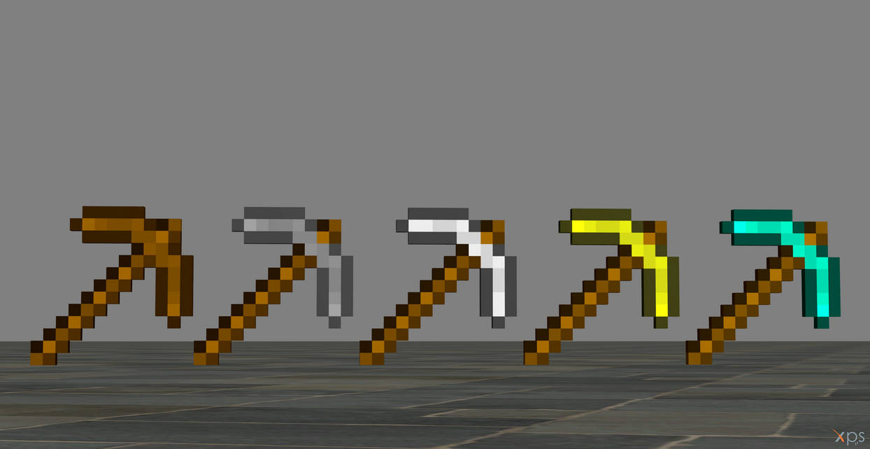 MC Pickaxes - XPS Model by RedJackSun on DeviantArt
