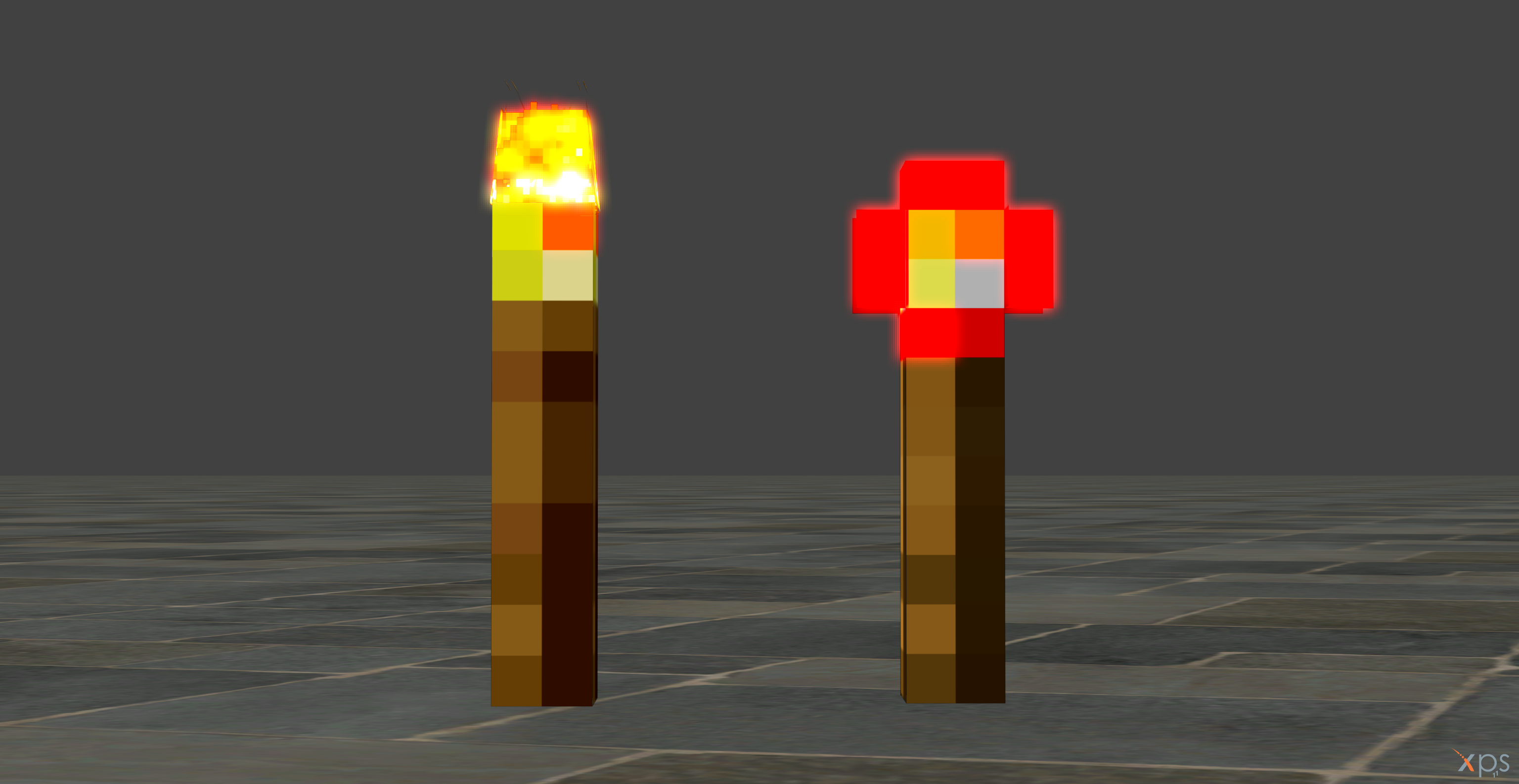 MC Torches - XPS Model by RedJackSun on DeviantArt