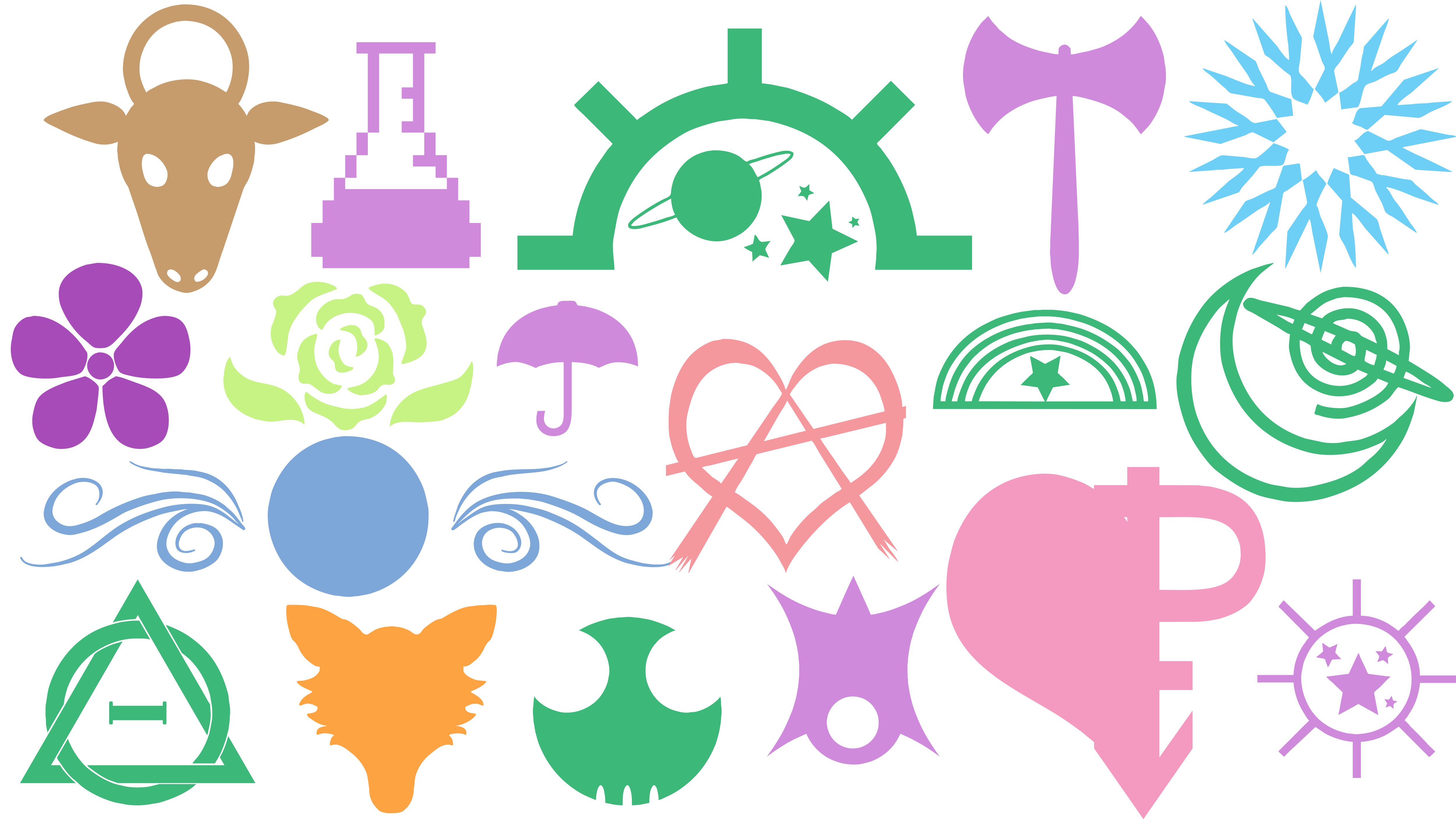 MOGAI symbols and such Custom Shapes (CSH file) by Pride-Flags on ...