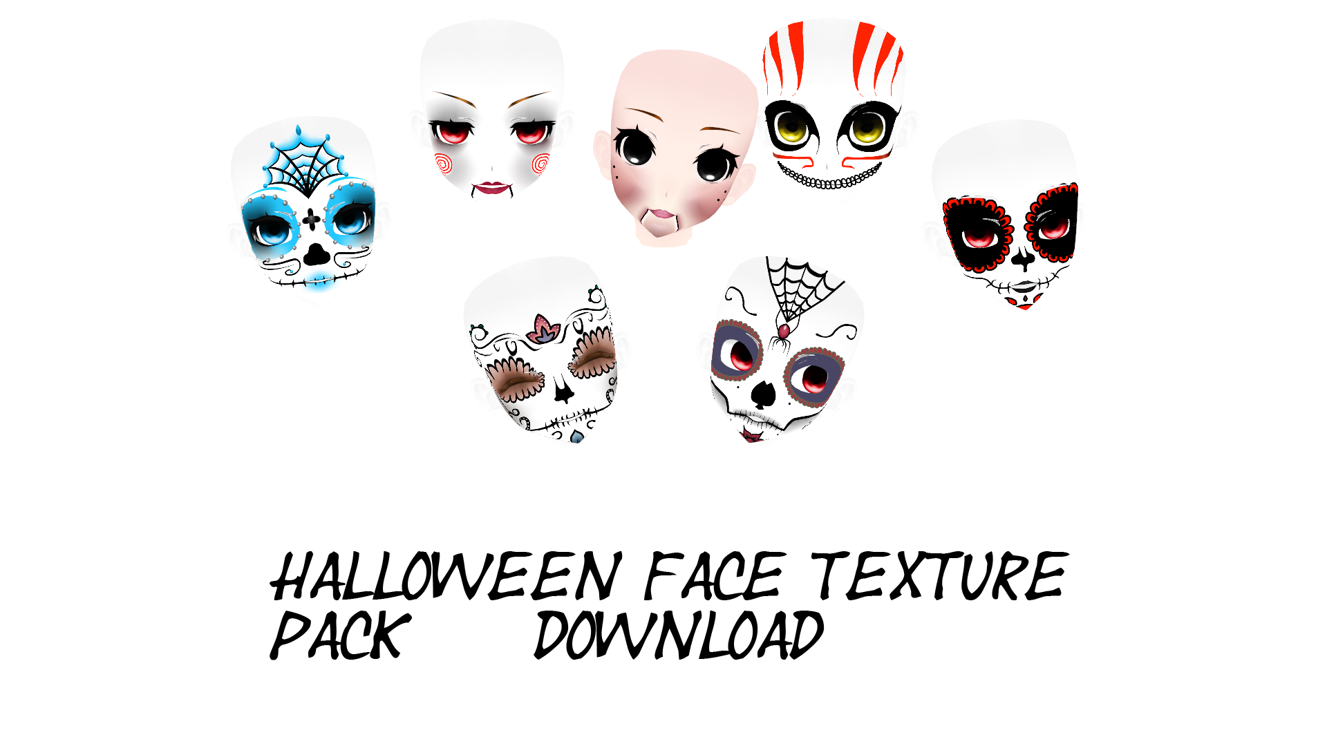 [mmd] face texture pack by RainbowPalm on DeviantArt