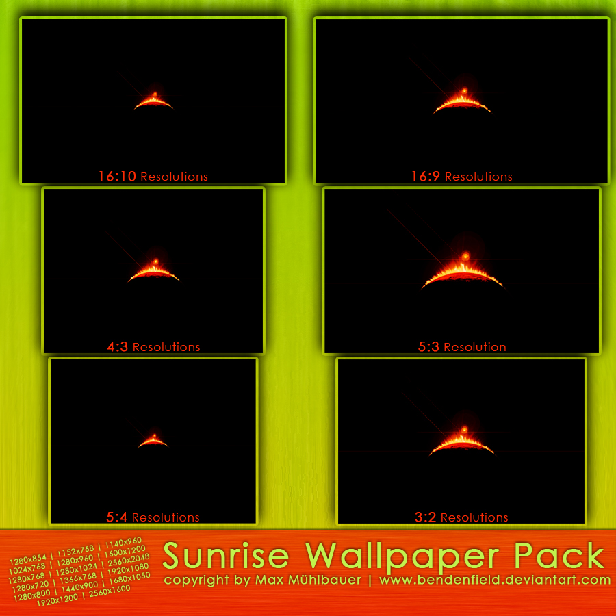 Sunrise Wallpaper Pack by bendenfield on DeviantArt