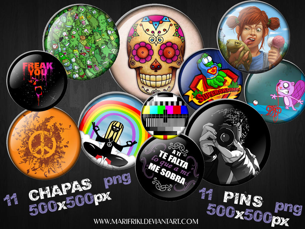 Chapas - Pins pack PNG by MARIFRIKI on DeviantArt