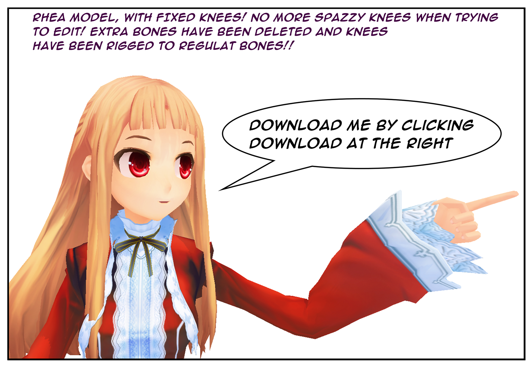 Rhea - FIXED KNEES - Download by MMD-MCL on DeviantArt