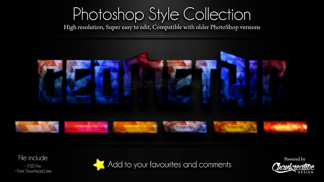 Geometric Text Effect - PSD File by Chankreative on DeviantArt