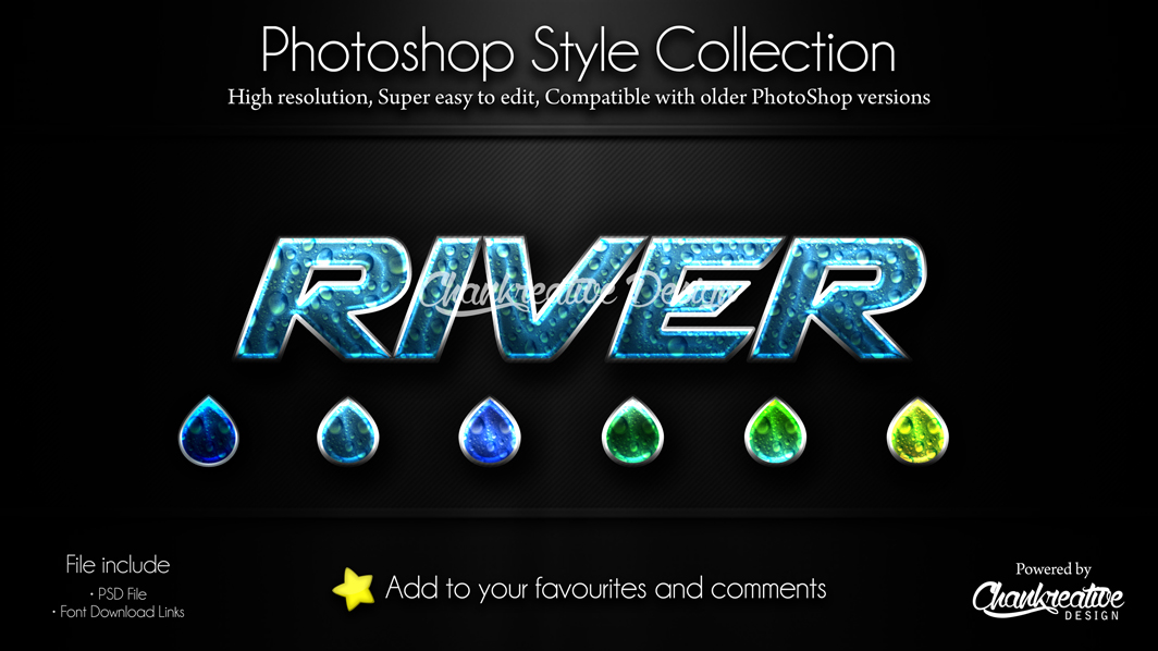 River Text Effect - PSD File by Chankreative on DeviantArt