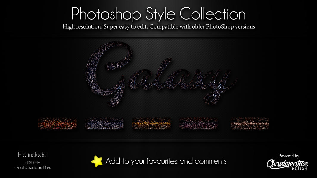 Galaxy Text Effect - PSD File by Chankreative on DeviantArt