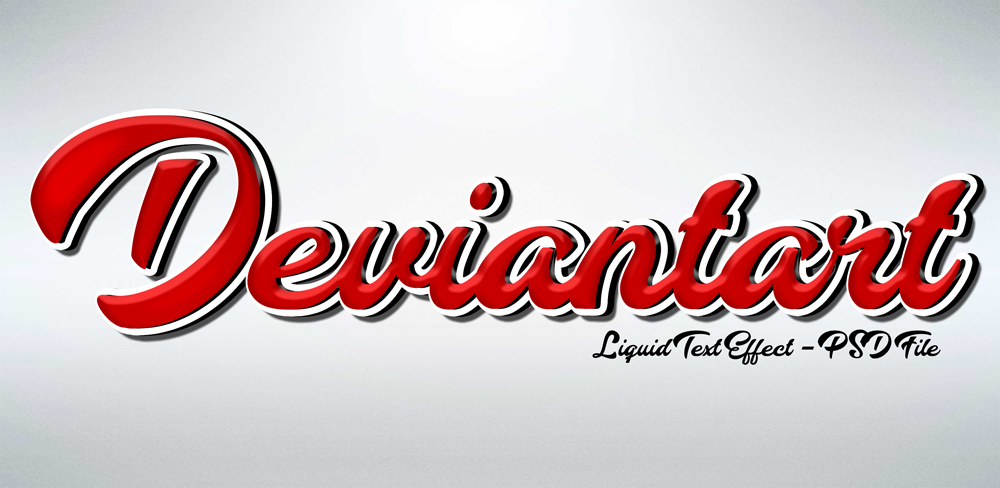 Liquid Text Effect - PSD File by Chankreative on DeviantArt