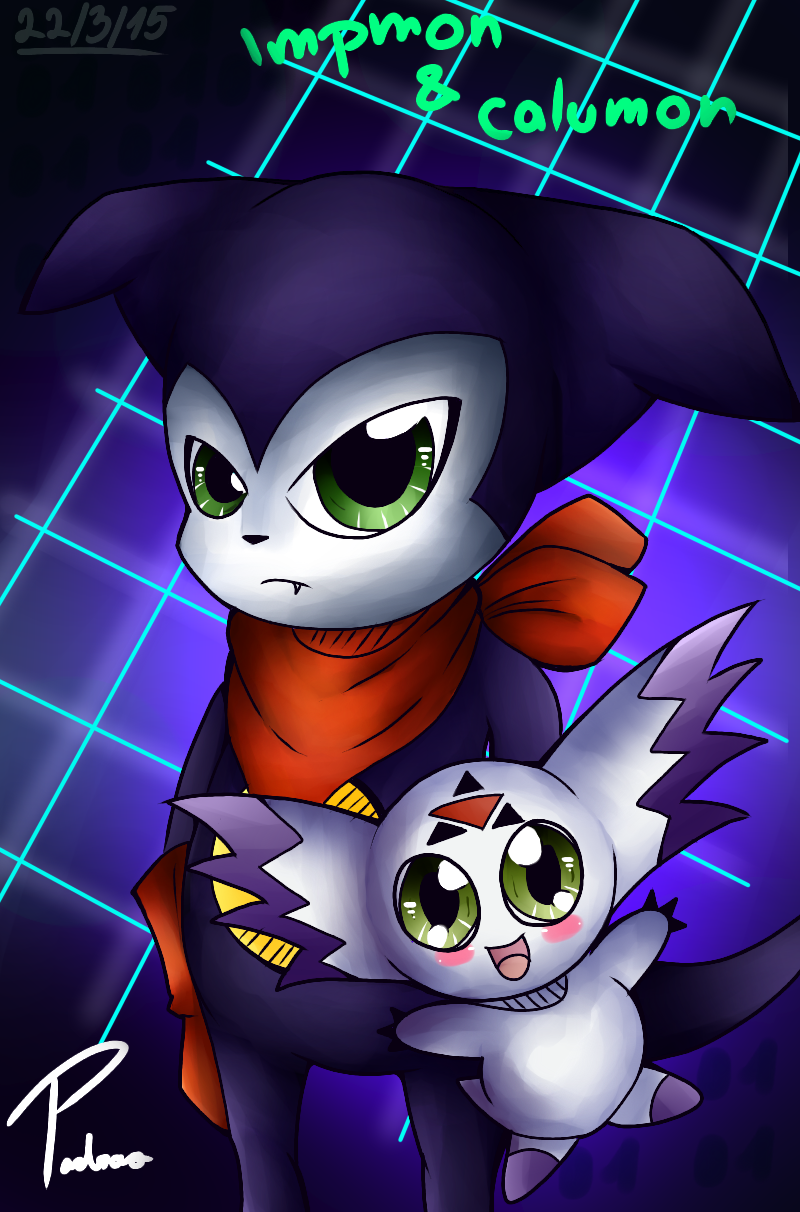Impmon and Calumon [Gift 3] by ClankLover2107 on DeviantArt
