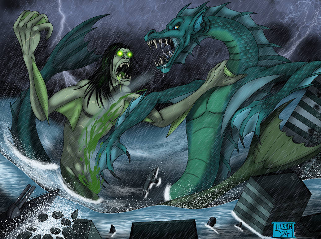 MerMay 2024 - Kaiju VS. Sea Dragon by BatCanuck929 on DeviantArt