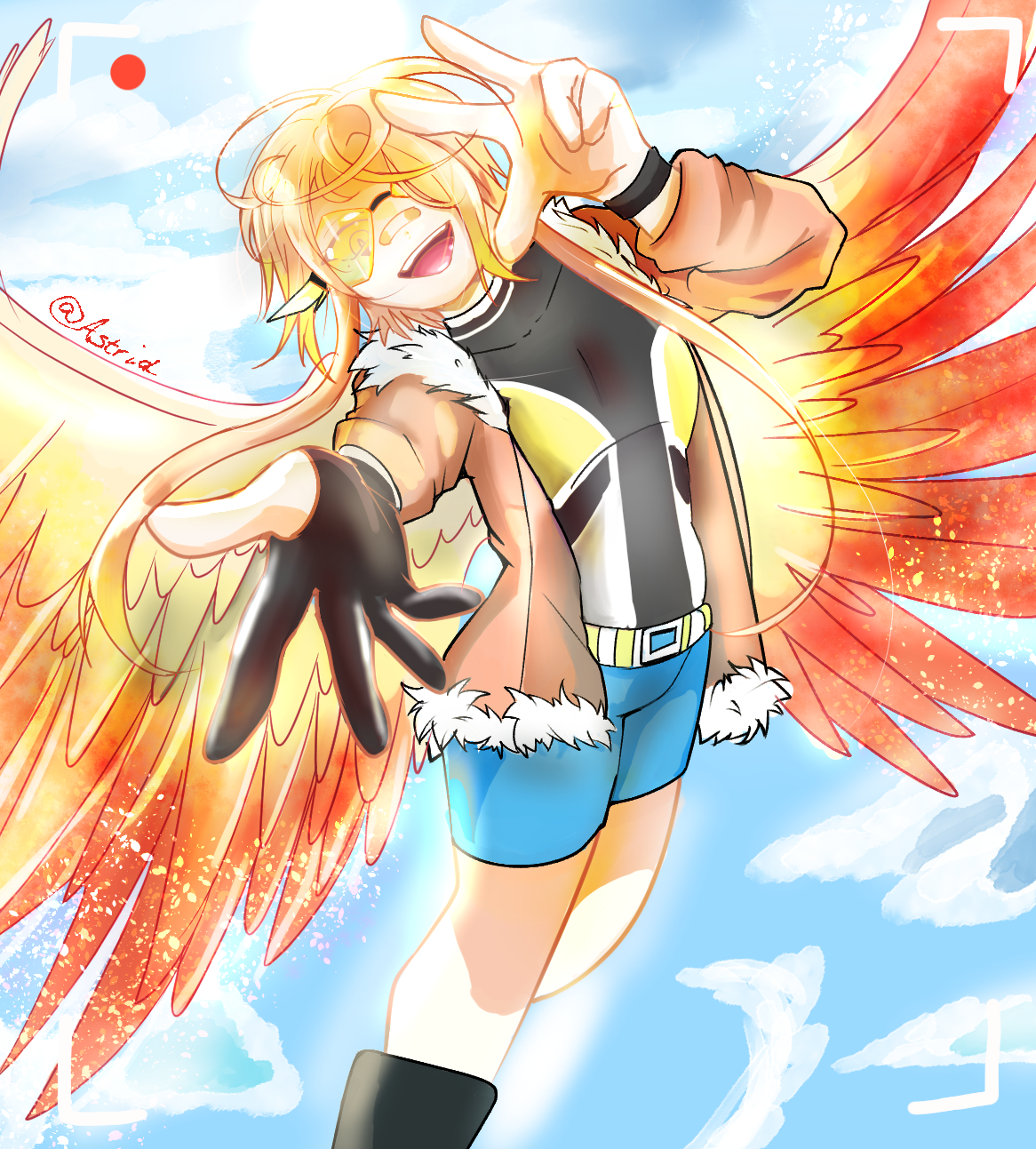 Mha oc Rin {hawks daughter:FANART by VividZone on DeviantArt