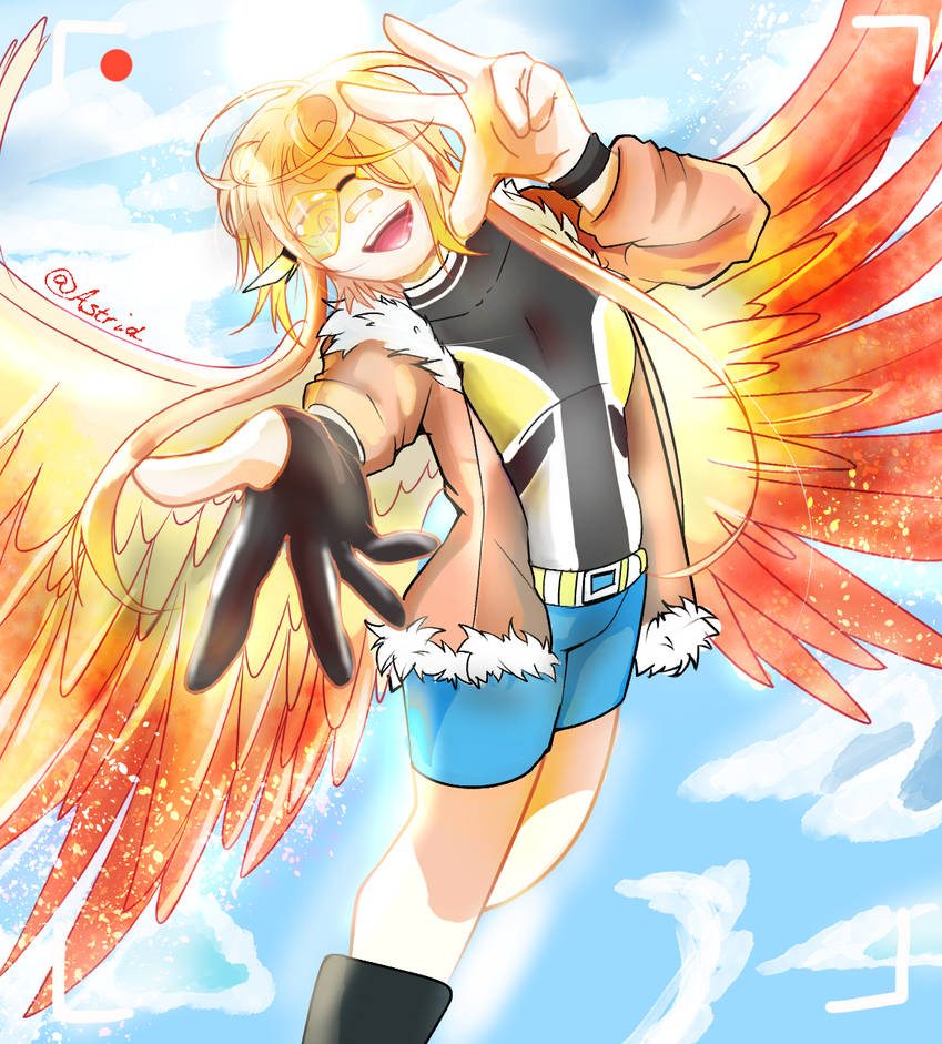 Mha oc Rin {hawks daughter:FANART by VividZone on DeviantArt