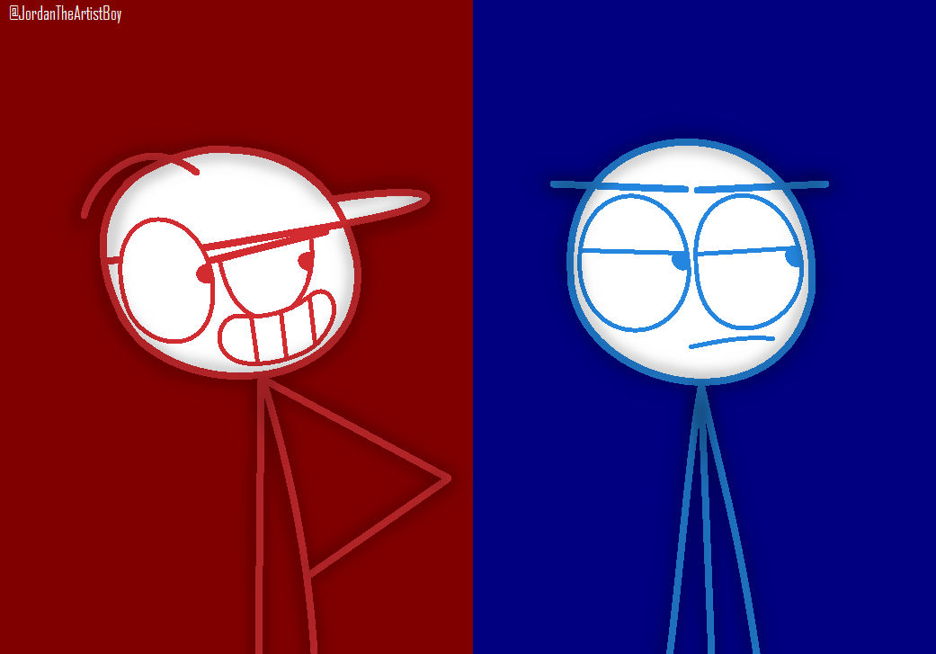 Red and Blue (Dick Figures) by JordanBeckwith on DeviantArt