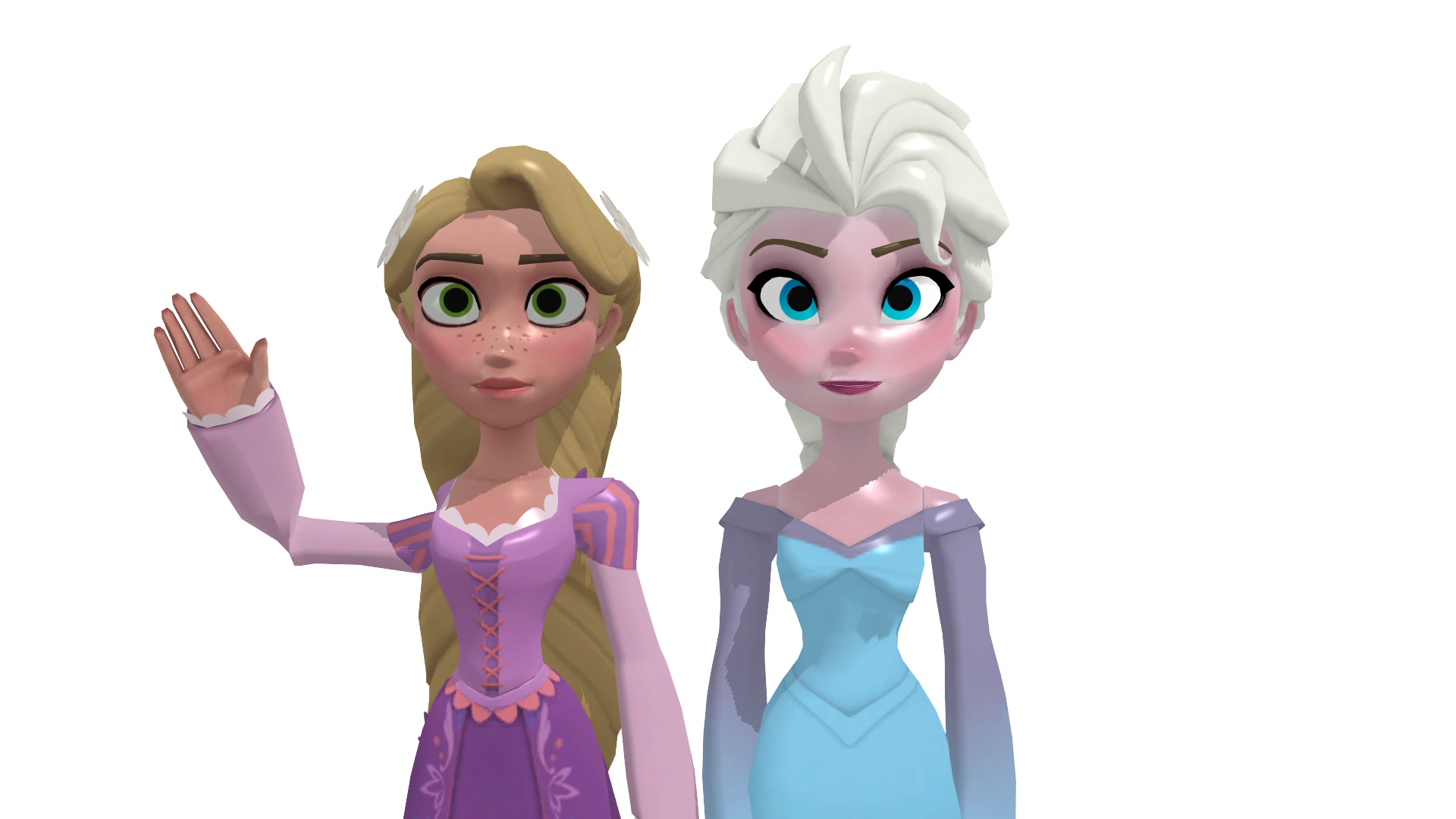 MMD Rapunzel and elsa (DL) by MMDDashie on DeviantArt