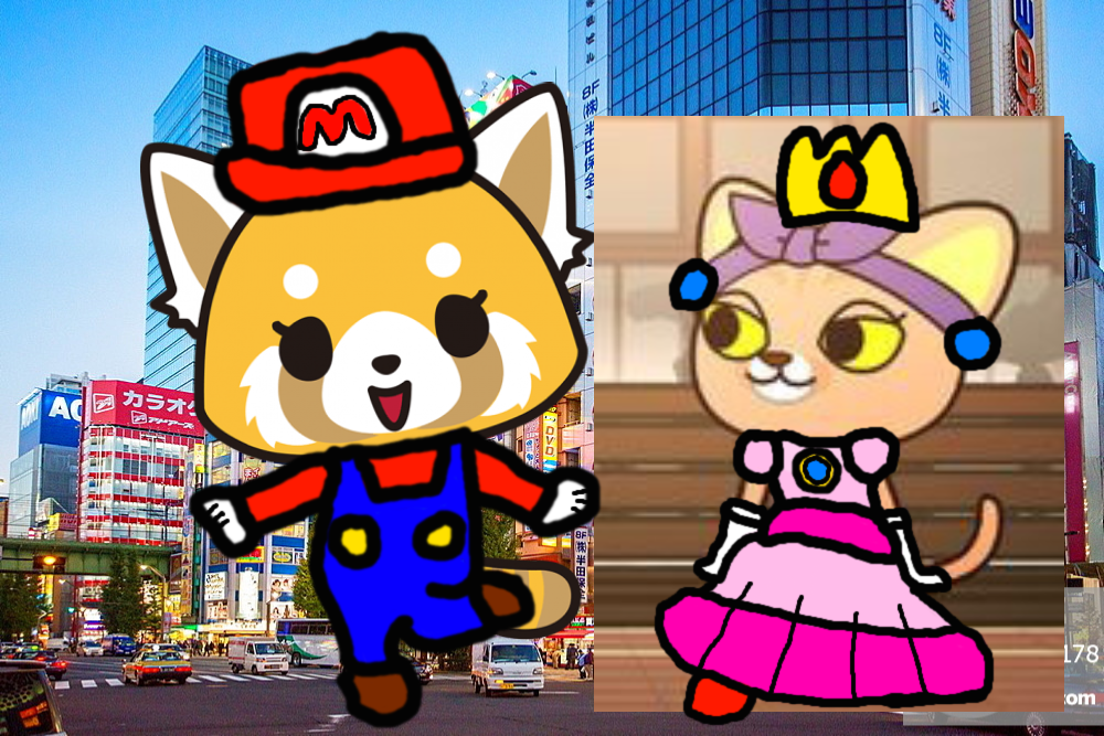 Retsuko x Puko costume is Mario and Peach by BriannaSheppard on DeviantArt