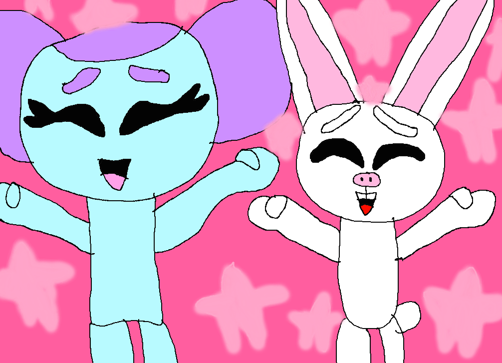 Pibby and Bunbun dance at caramella girls by BriannaSheppard on DeviantArt