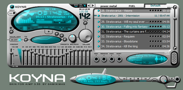 Koyna Clear AIMP skin by samiximas22 on DeviantArt