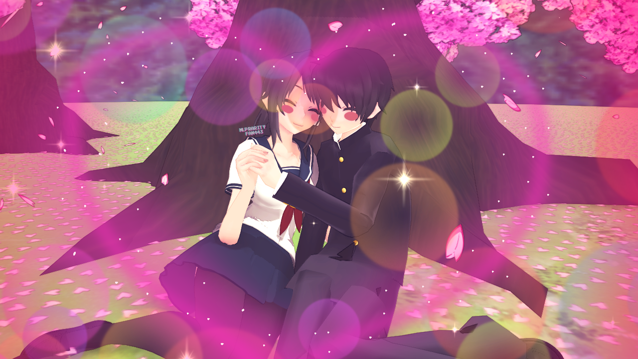 MMDxYandereSim-Cuddle under cherry tree by Miss-Sweeten443 on DeviantArt