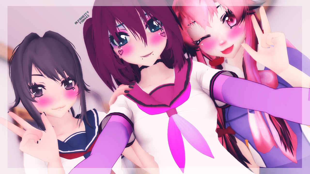 [MMD] Selfie with my fav 2 Yanderes by Miss-Sweeten443 on DeviantArt